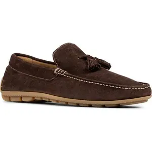 DONALD PLINER Octavius Tassel Driving Loafer - Dark Brown