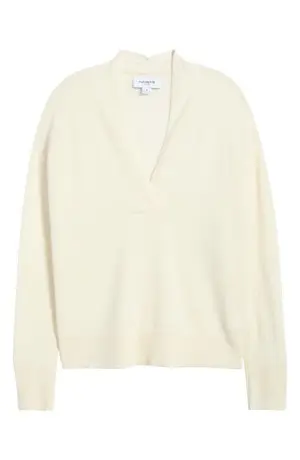 Fleurette Cashmere Wrap V-neck Sweater - Cream