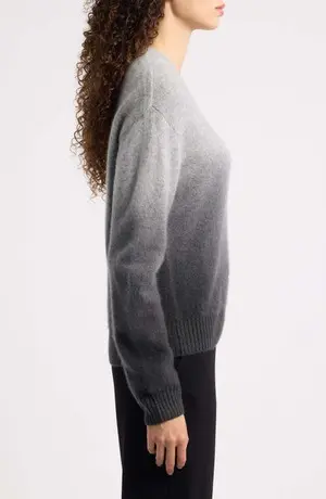 Fleurette Dip-dye Cashmere & Silk Crewneck Sweater - Flint