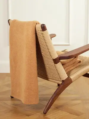 THE ELDER STATESMAN Super Soft Cashmere Throw - Orange