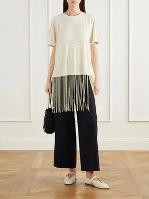 Sea Carlotta Embellished Cotton Blouse - Neutrals