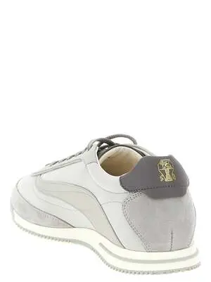 Brunello Cucinelli Techno And Nubuck Fabric Sneakers