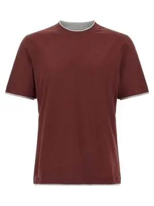 Brunello Cucinelli Faux-layering' T-shirt - Multicolor