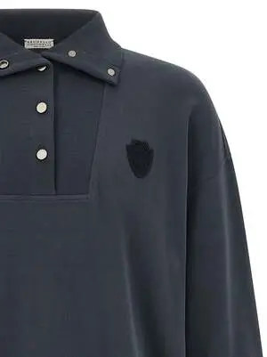 Brunello Cucinelli Smooth' Sweatshirt - Blue