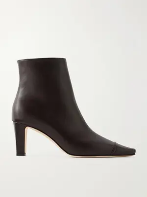 Manolo Blahnik Vivecal 70 Leather Ankle Boots - Brown