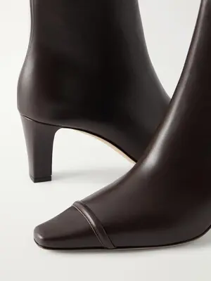 Manolo Blahnik Vivecal 70 Leather Ankle Boots - Brown