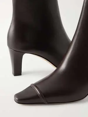 Manolo Blahnik Vivecal 70 Leather Ankle Boots