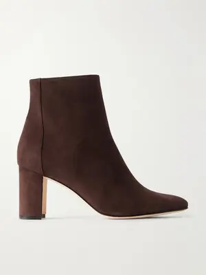 Manolo Blahnik Rosie 70 Suede Ankle Boots - Brown