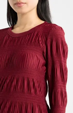 Bobeau Merrow Smocked Top