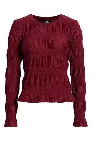 Bobeau Merrow Smocked Top