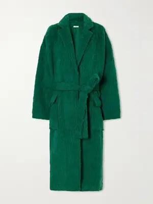MARRAKSHI LIFE The Blanket Brushed Woven Coat - Green