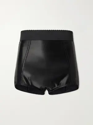 Dolce & Gabbana High-rise Satin Shorts - Black