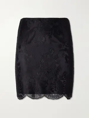 Dolce & Gabbana Scalloped Lace Mini Skirt