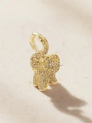 OLE LYNGGAARD COPENHAGEN Elephant 18-karat Yellow And Brown Diamond Pendant - Gold