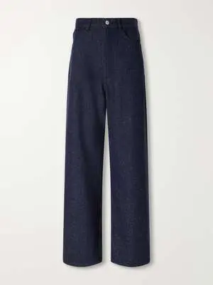 AURALEE Silk Mid-rise Wide-leg Pants