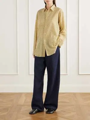 Auralee Silk Mid-rise Wide-leg Pants - Navy