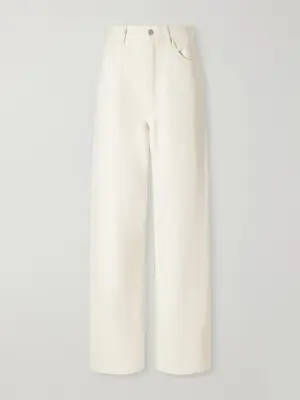 Auralee Silk Wide-leg Pants - Neutrals