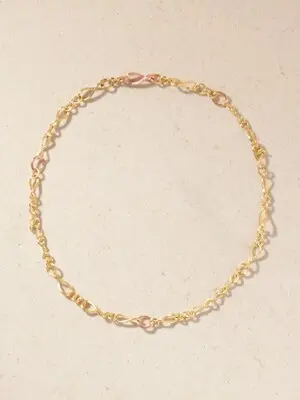 OLE LYNGGAARD COPENHAGEN Love Collier Mini 18-karat Yellow And Rose Necklace - Gold