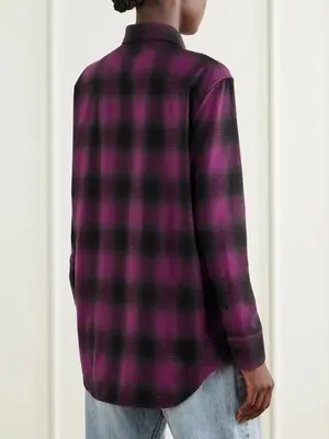 Balenciaga Checked Wool-blend Shirt - Purple