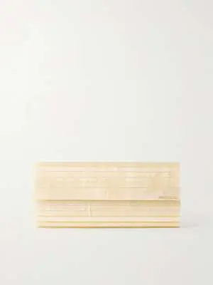 JIMMY CHOO Sweetie Logo-engraved Resin Clutch - Gold