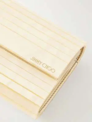 JIMMY CHOO Sweetie Logo-engraved Resin Clutch - Gold