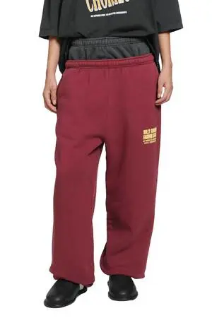 WILLY CHAVARRIA Fashion Services Buffalo Sweatpants - Red