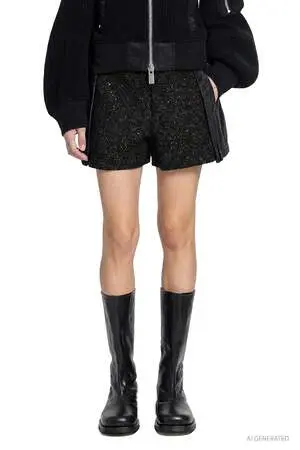 Sacai Nep Tweed X Denim Shorts