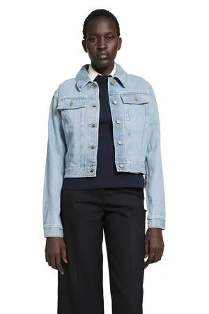 Thom Browne Shrunken Selvedge Denim Jacket - Blue