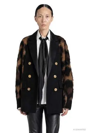 Sacai Leopard Wool Knit Cardigan