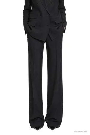TOM FORD Grain De Poudre Tailored Pants With Belt