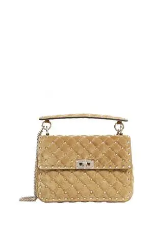 Valentino Garavani Rockstud Spike Medium Suede - Beige