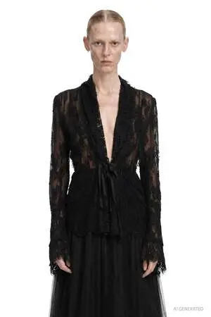 MARC LE BIHAN Lace Blazer