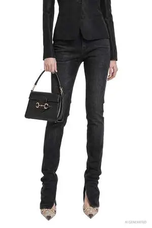 Gucci Fitted Stretch Cotton Denim Pants