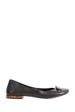 Gucci Leather And Bamboo Ballerinas