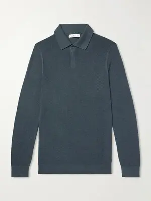 Mr P. Mr P. - Cashmere And Silk-Blend Polo Sweater - Men - Green - XS Green