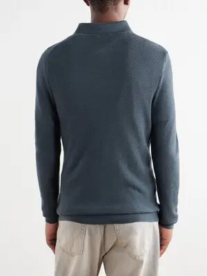 Mr P. Cashmere And Silk-blend Polo Sweater - Green