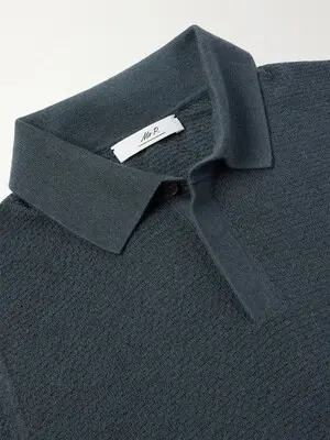 Mr P. Cashmere And Silk-blend Polo Sweater - Green