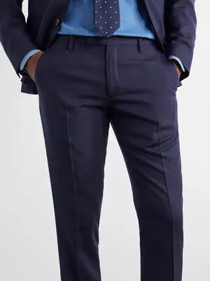 Mr P. Straight-leg Wool, Silk And Linen-blend Trousers