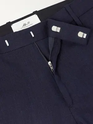 Mr P. Straight-leg Wool, Silk And Linen-blend Trousers