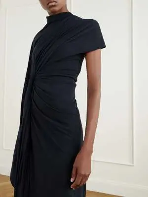 Balenciaga Draped Cotton-jersey Maxi Dress