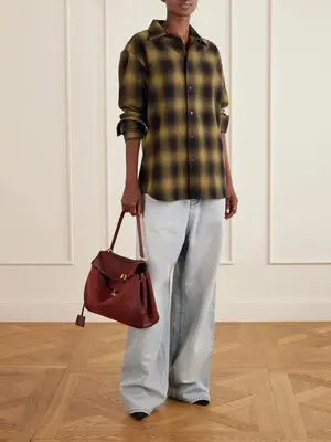 Balenciaga Rodeo Medium Leather Shoulder Bag - Red