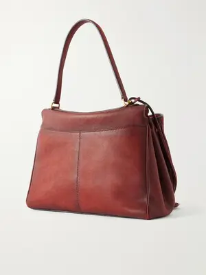 Balenciaga Rodeo Medium Leather Shoulder Bag - Red
