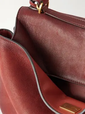 Balenciaga Rodeo Medium Leather Shoulder Bag - Red