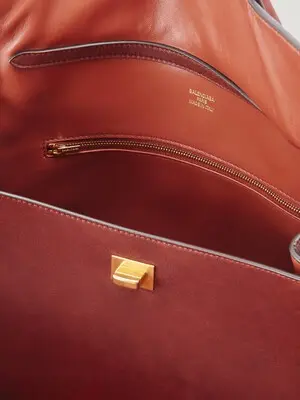 Balenciaga Rodeo Medium Leather Shoulder Bag - Red