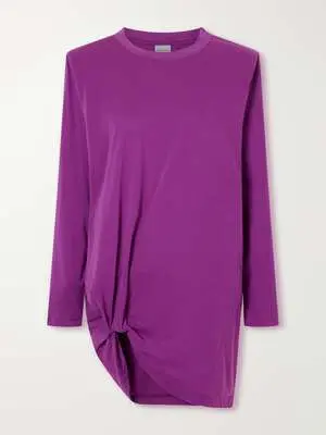 Balenciaga Gathered Cotton-jersey T-shirt