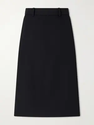 Balenciaga Folded Wool-crepe Midi Skort