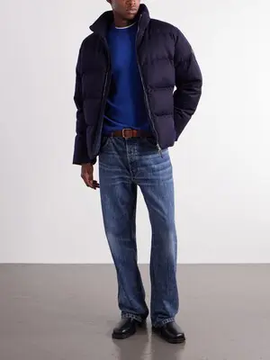 Burberry Logo-appliqué Quilted Cashmere Down Jacket