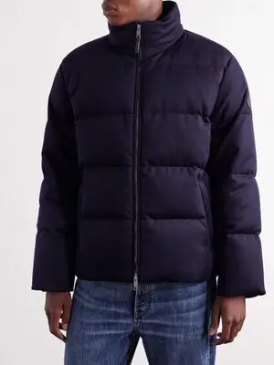 Burberry Logo-appliqué Quilted Cashmere Down Jacket