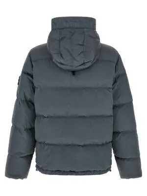 Stone Island Crumpled Effect Down Jacket - Gray