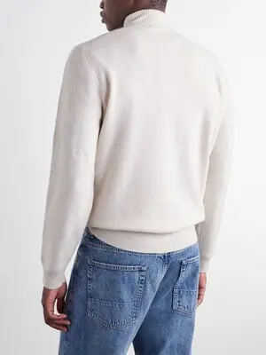 Mr P. Wool And Cashmere-blend Half-zip Sweater